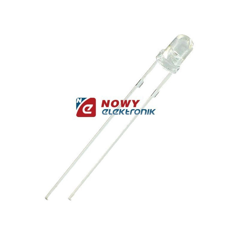 Dioda LED 3mm czerwona clear 2000-3000mcd 620-625nm-Podzespoły ...
