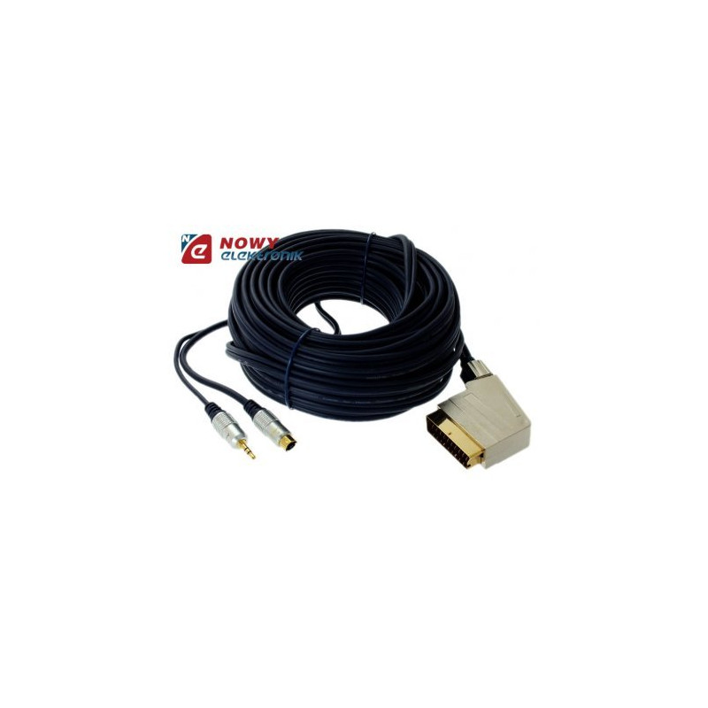 Kabel SCART-SVHS+wt.3.5 10m digi tal blister-Kable i Przyłącza RTV i PC