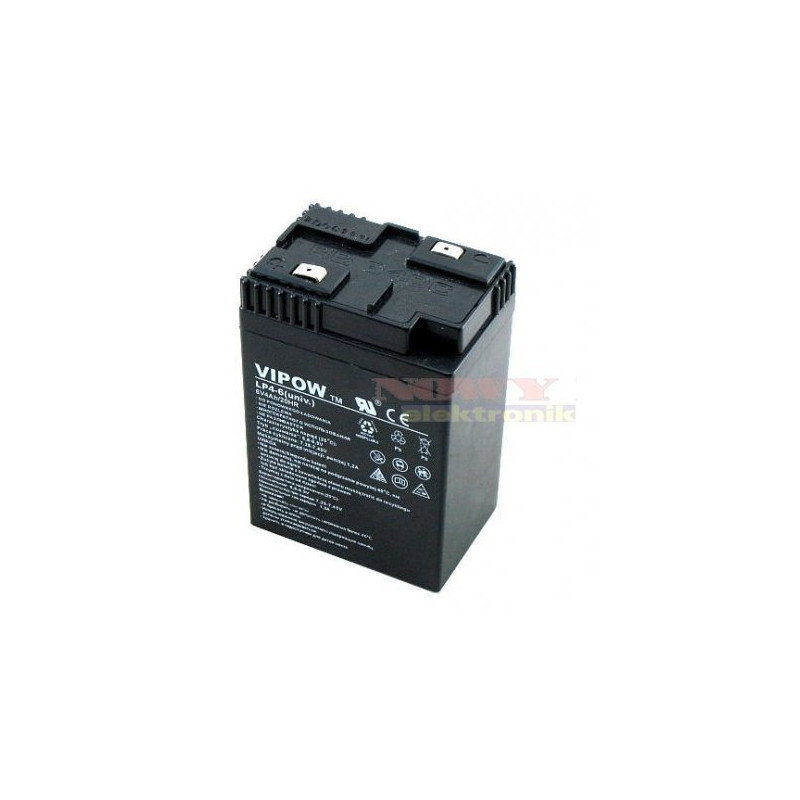 Akumulator 6V-4Ah VIPOW żelowy-Akumulatory i Ładowarki