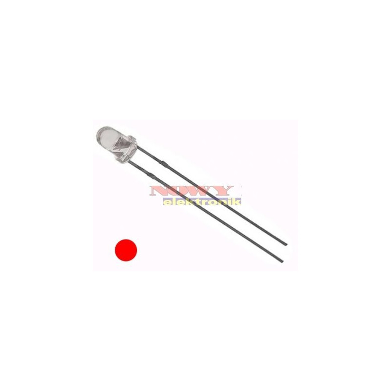 Dioda LED 3mm CZERWONA migajaca przeźroczysta-Podzespoły Elektroniczne
