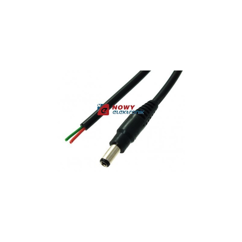 Wtyk DC 2.5/5.5 z przew. prosty (polski)-Podzespoły Elektroniczne