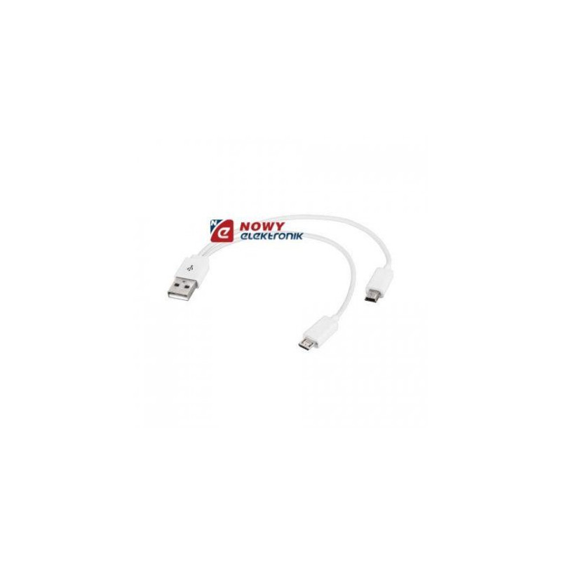Kabel USB - micro plus mini USB wtyk USB A -(mikro) mini USB-Telefony i ...