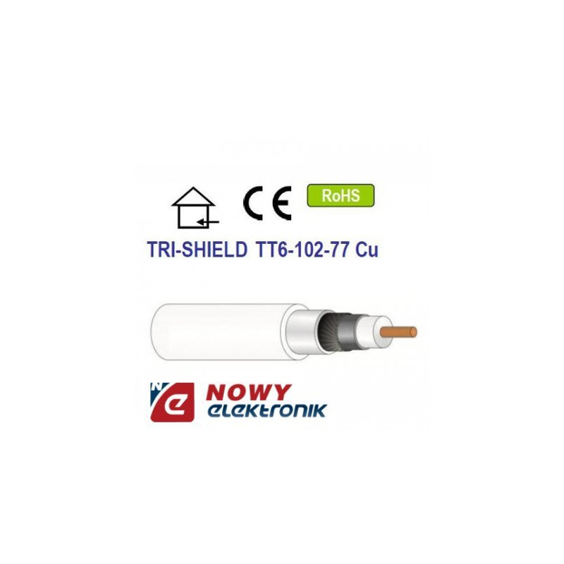 Przewód konc. 75Ω TT6-102-77 CU TRISHIlD-Przewody i Druty w metrażu