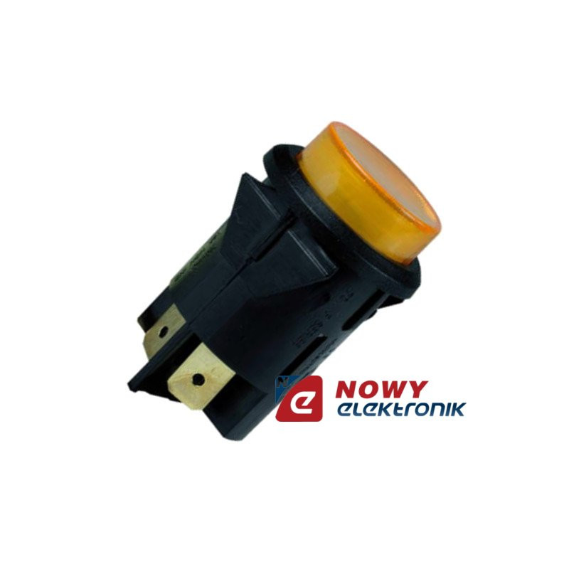 Przełącznik C7054 OKRĄGŁY ŻÓŁTY CHWILOWY-Podzespoły Elektroniczne