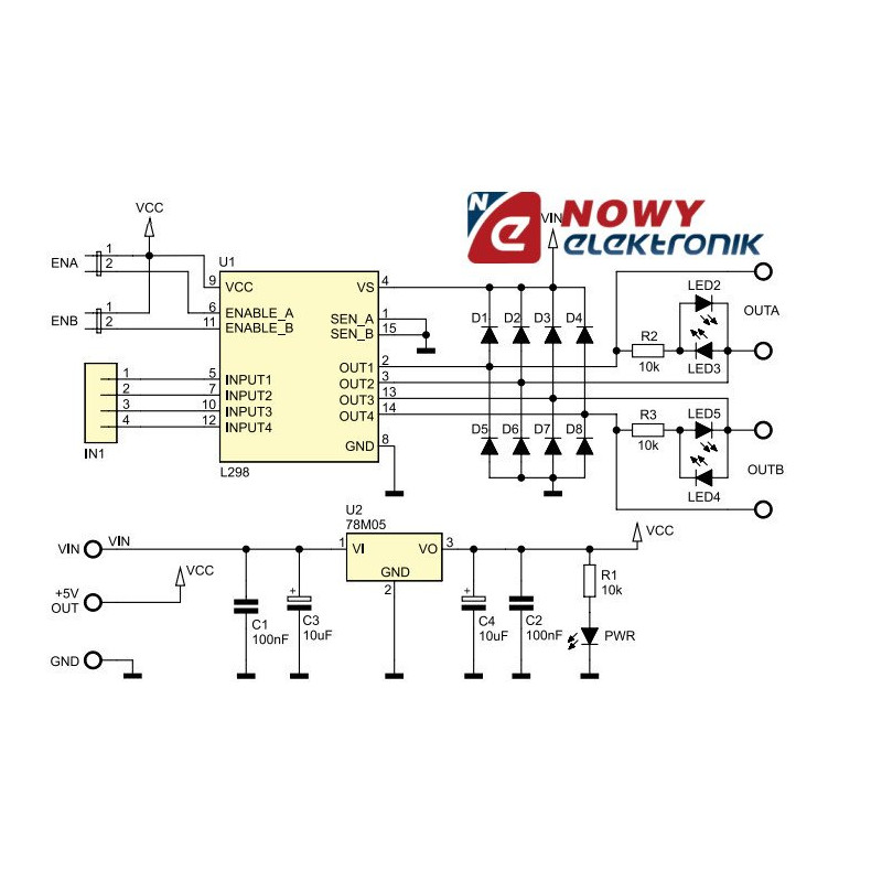 Zestaw AVT1724B Uniw. sterownik silników DC-Zestawy do samodzielnego ...