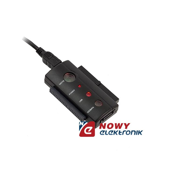 Adapter HDD 2.5"/3.5" SATA/ATA L LED na USB +zasilacz KL IDE/SATA ...