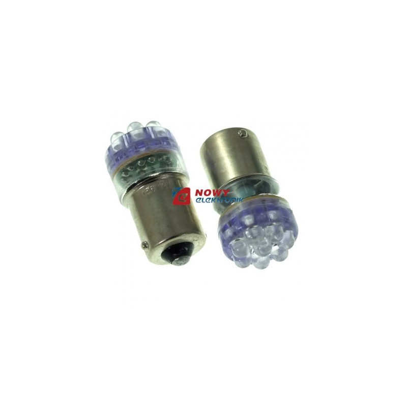 Dioda LED 67-8UV BA15S 12VDC | ultrafioletowa zam.żarówki-Podzespoły Elektroniczne