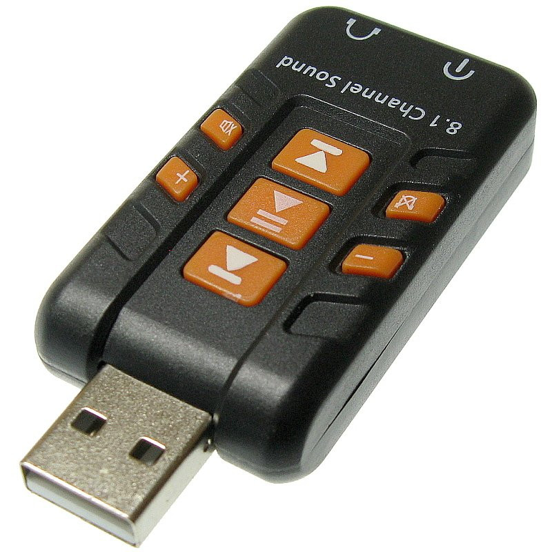 Karta dźwiękowa USB2.0 8.1 kanał adapter (WIN XP,VISTA,7,8,10) NEPOWER-Komputery i Tablety