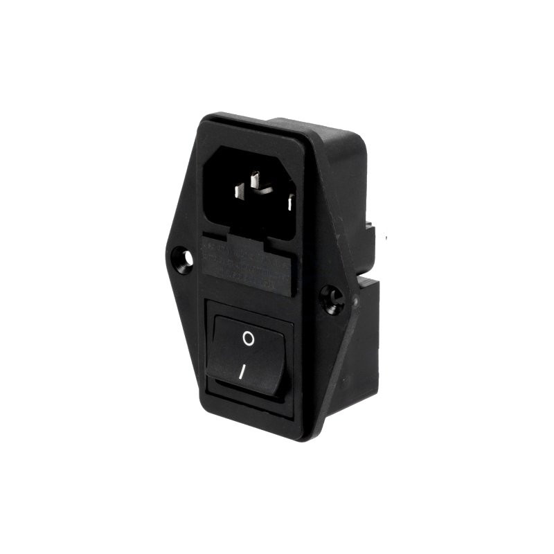 Gniazdo IEC60320 zasil.4304.6087 męskie 10A 250VAC komput. moduł-Elektryka