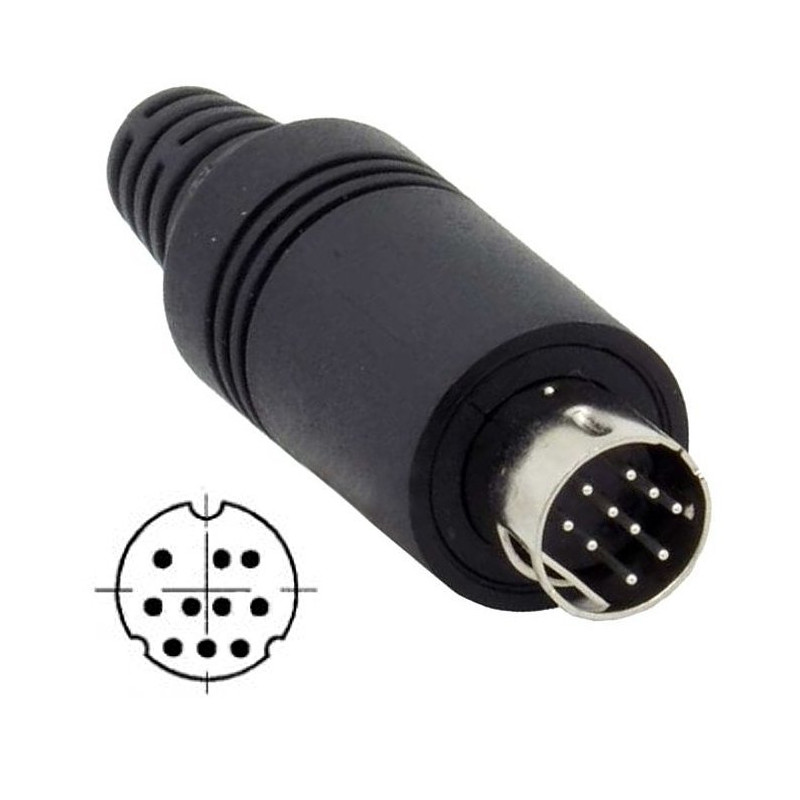 Wtyk MINI DIN 10p-Podzespoły Elektroniczne