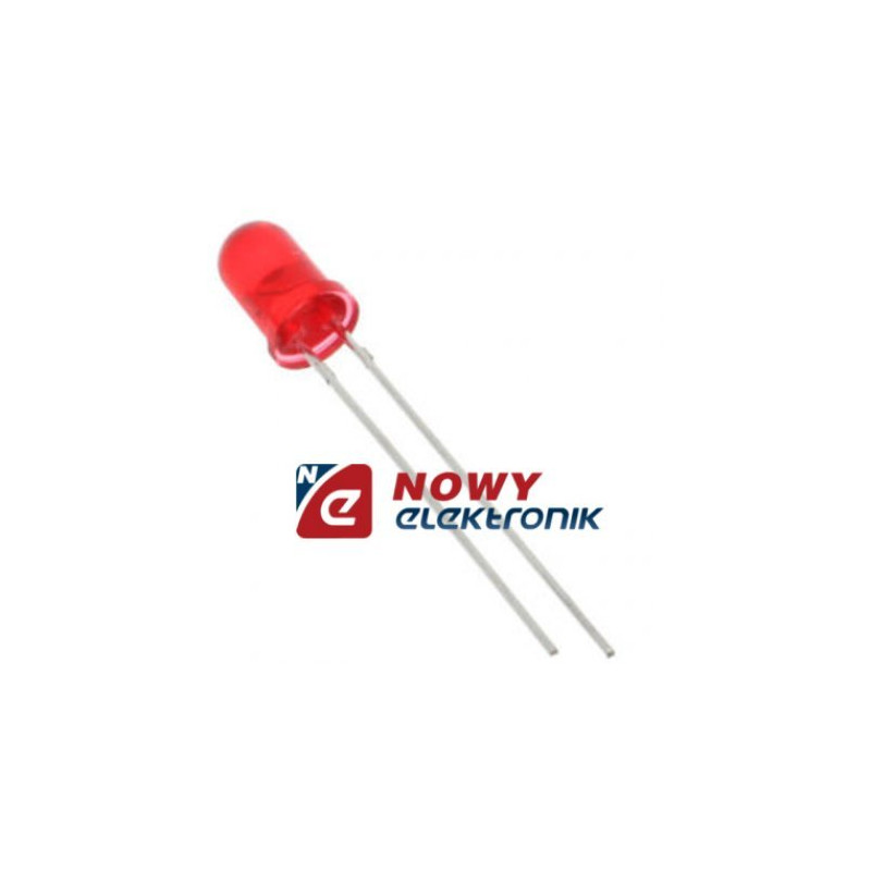 Dioda LED 5mm Czerwona 12V 100-130mcd 60st-Podzespoły Elektroniczne