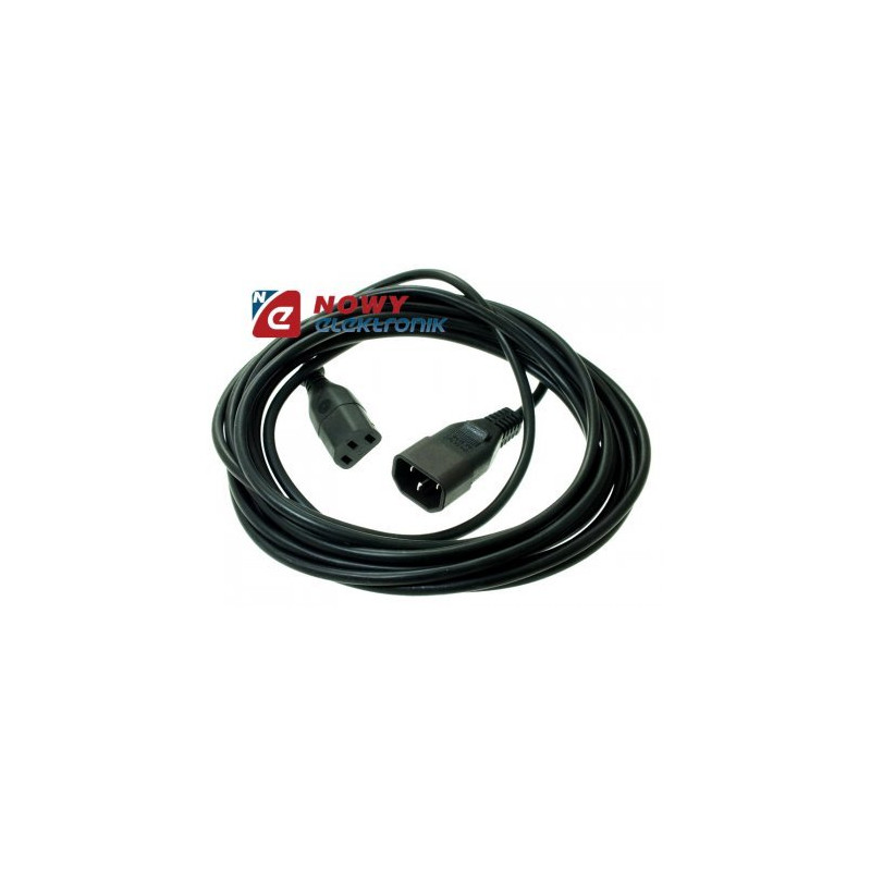 Kabel zasil. PC 5M łącznik WN-12 C14-C13 przedłużacz-Elektryka