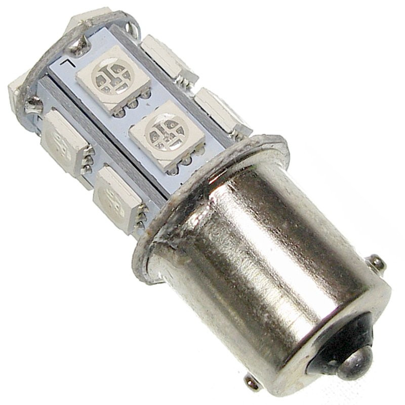 Dioda LED BA15S 13SMD5050 czerwo czerwona 1-włóknowa-Oświetlenie