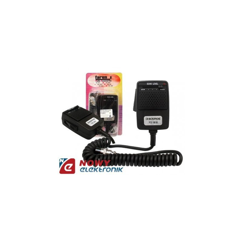 CB Mikrofon FD-1818 Echo + Wzm.| wzmacniacz-CB Radia i Krótkofalówki