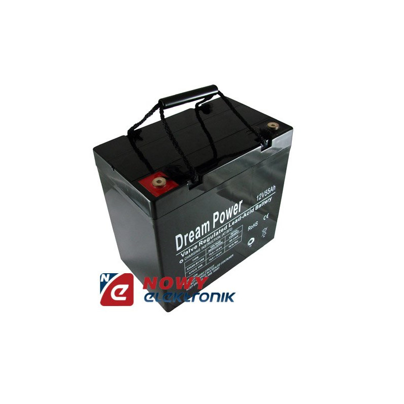 Akumulator 12V-55Ah DREAM POWER Żelowy-Akumulatory i Ładowarki
