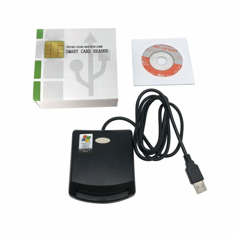 Czytnik SMART CARD USB kolor czarny do kart chipowych-Komputery i Tablety