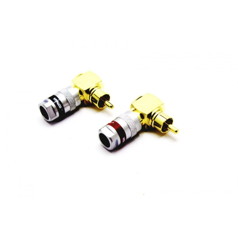 Wtyk RCA kątowy Vitalco RW612 na kabel-Podzespoły Elektroniczne