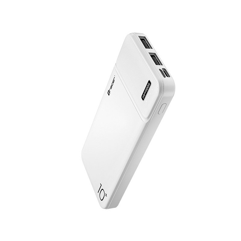 POWERBANK TRACER 10000mAh 2A WH SLIM biały (ładowarka) awaryjna ...