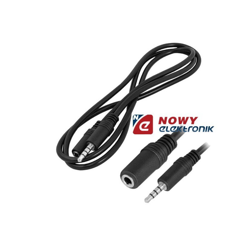 Kabel jack 3,5 4-pol. 5m wt-gn przedłużacz-Kable i Przyłącza RTV i PC