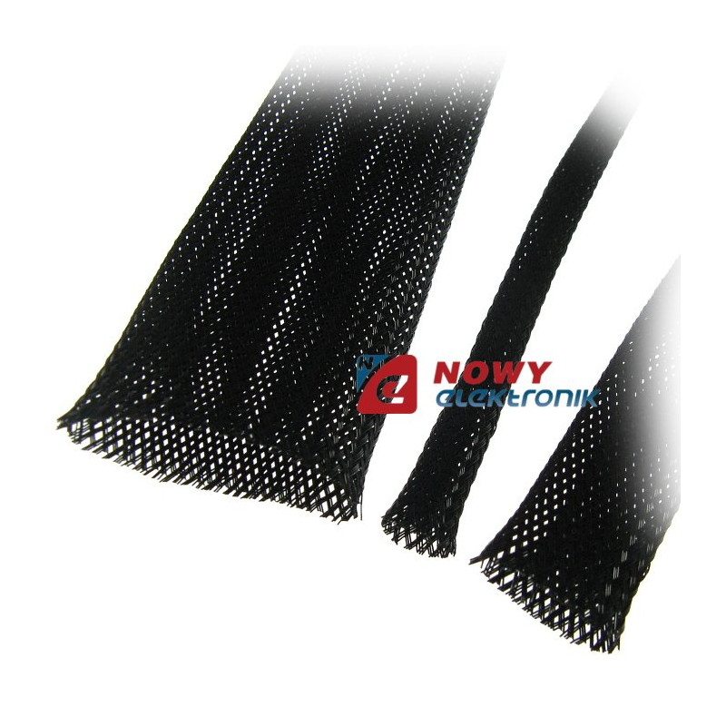 Peszel plecionka 20mm oplot 20 na przewód 19-70mm czarny-Elektryka