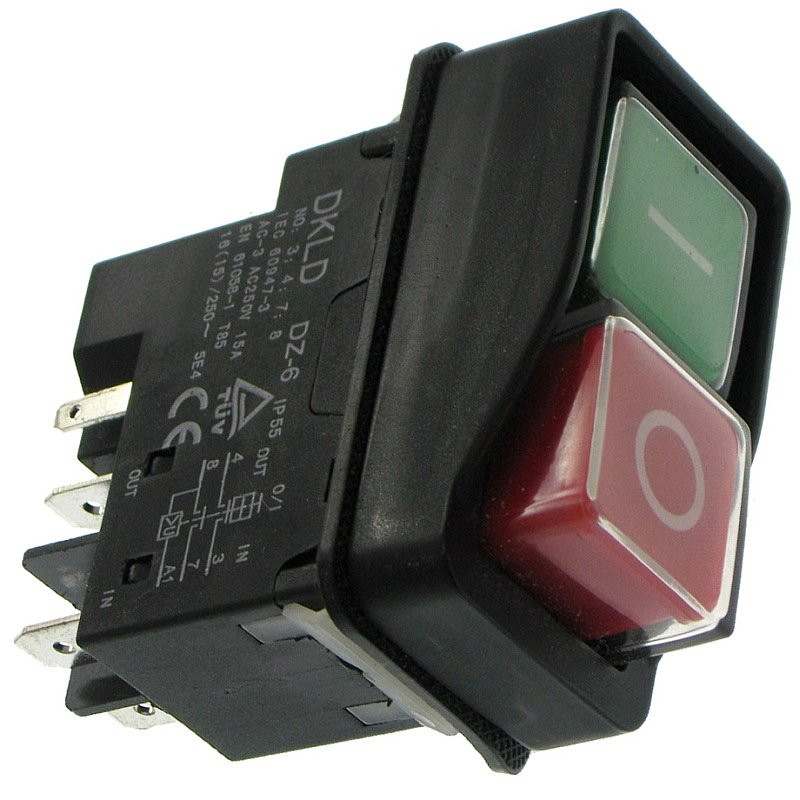 Przeł. do elektr.DKLD DZ-6 5pin przycisk przemysłowy,wyłącznik ...