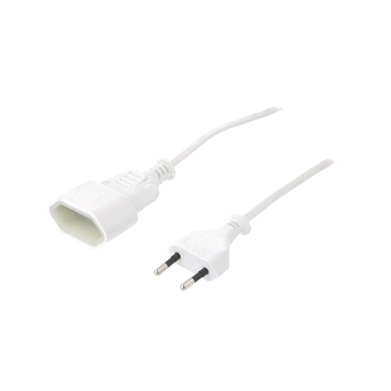 Przedłużacz płaski 1gn 1,5m biał sieciowy 2x0.75mm2 2,5A-Elektryka