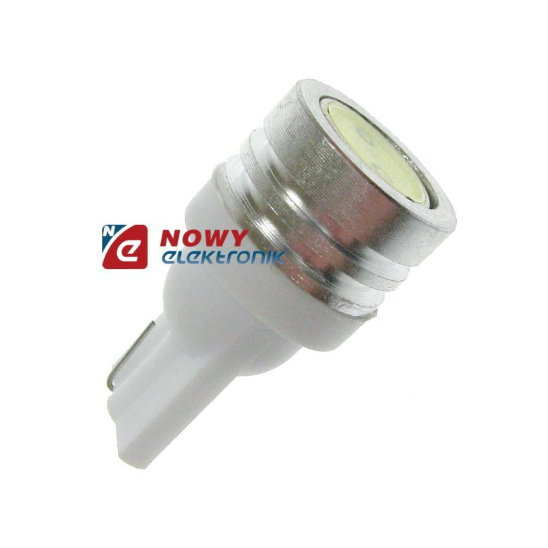 Dioda LED T10 1W WHITE 12V żarówka W5W-Oświetlenie