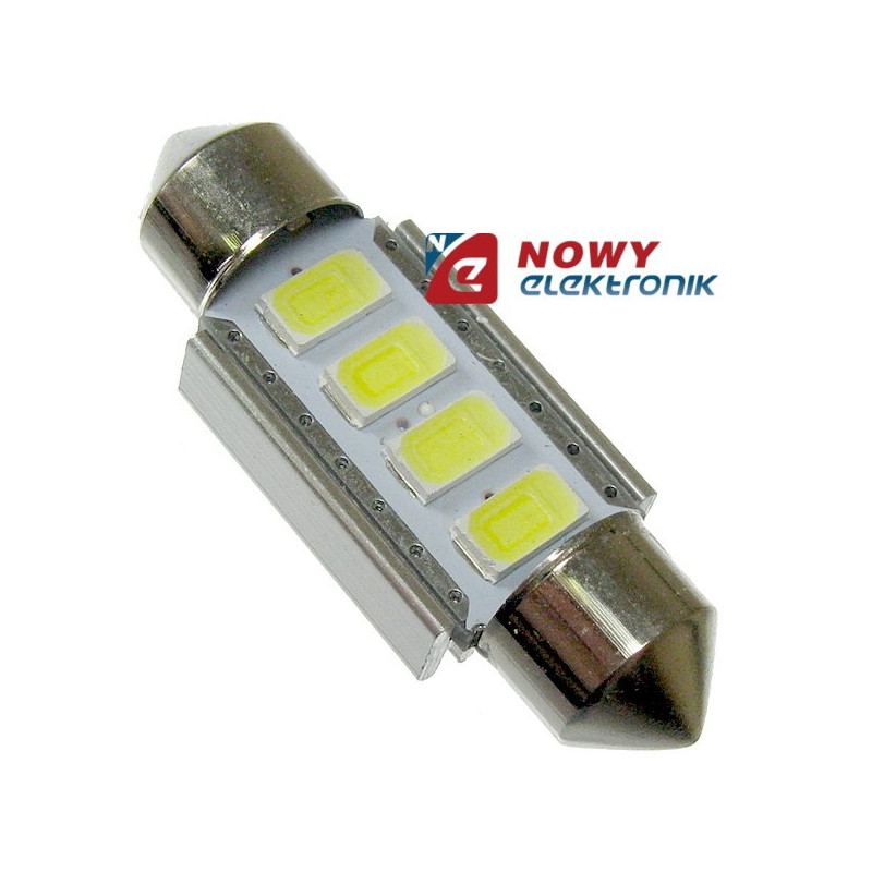 Dioda LED C5W 36mm 4xSMD5630 CAN CANBUS Biała 12V-Oświetlenie