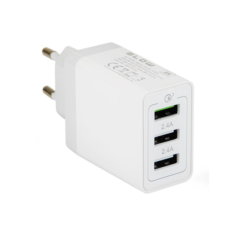 Ładowarka USB siec.3xUSB QC3.0 BLOW 30W-Zasilacze i Transformatory