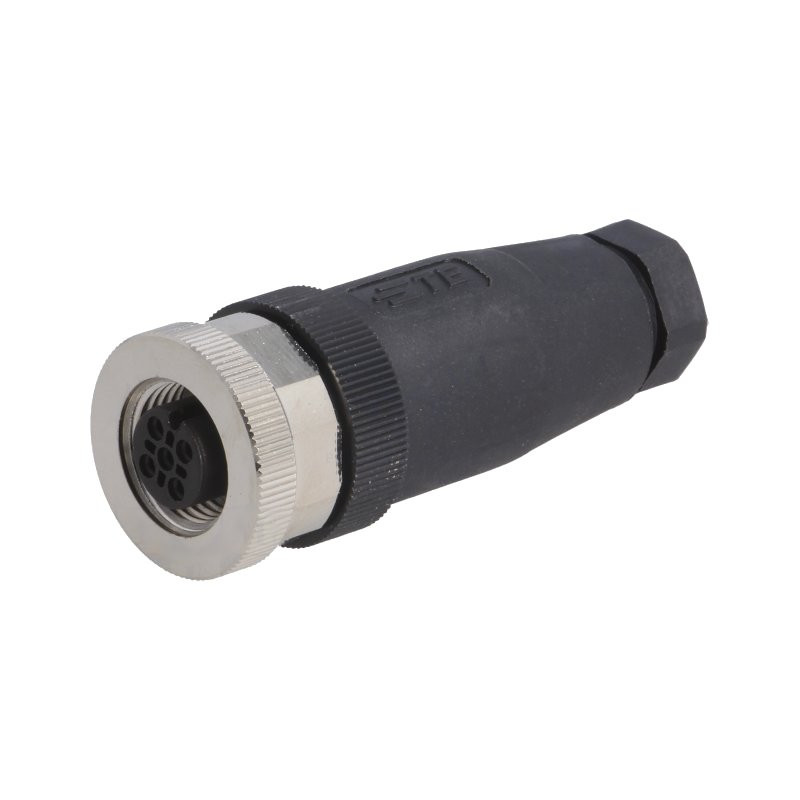 Wtyk żeński prosty 5P M12 T411 złącze IP67 do czujnika ind.(gniazdo) (przew.4-6mm)-Podzespoły ...