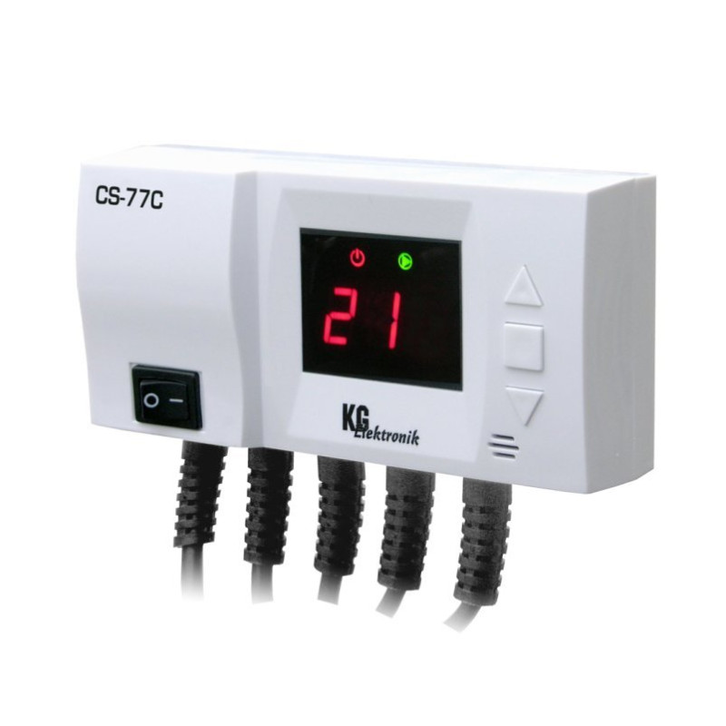 Termostat sterownik pompy CS-77C do sterowania 2 pomp C.O. podłogówka ...