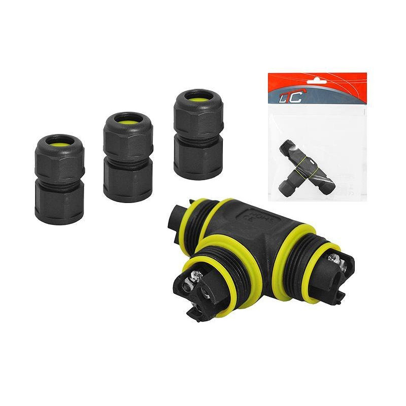 Złącze 3-styk. hermetyczne mufa IP68 13A 400V PG-T2-3P-Podzespoły Elektroniczne