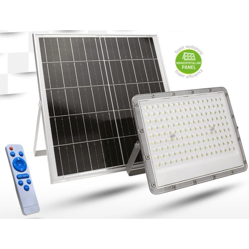 Halogen LED 200W + Solar CW IP65 Szary, 1800lm, Bi.zimny-Oświetlenie