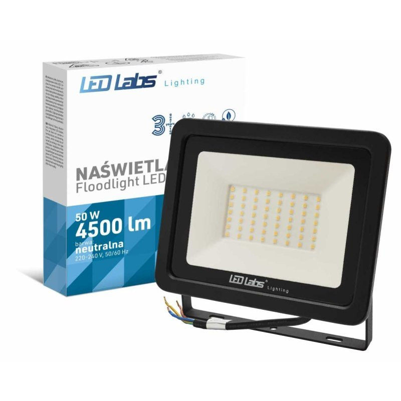 Halogen LED 50W czarny SLIM 4000 k 4500lm Bi.neu.IP65-Oświetlenie