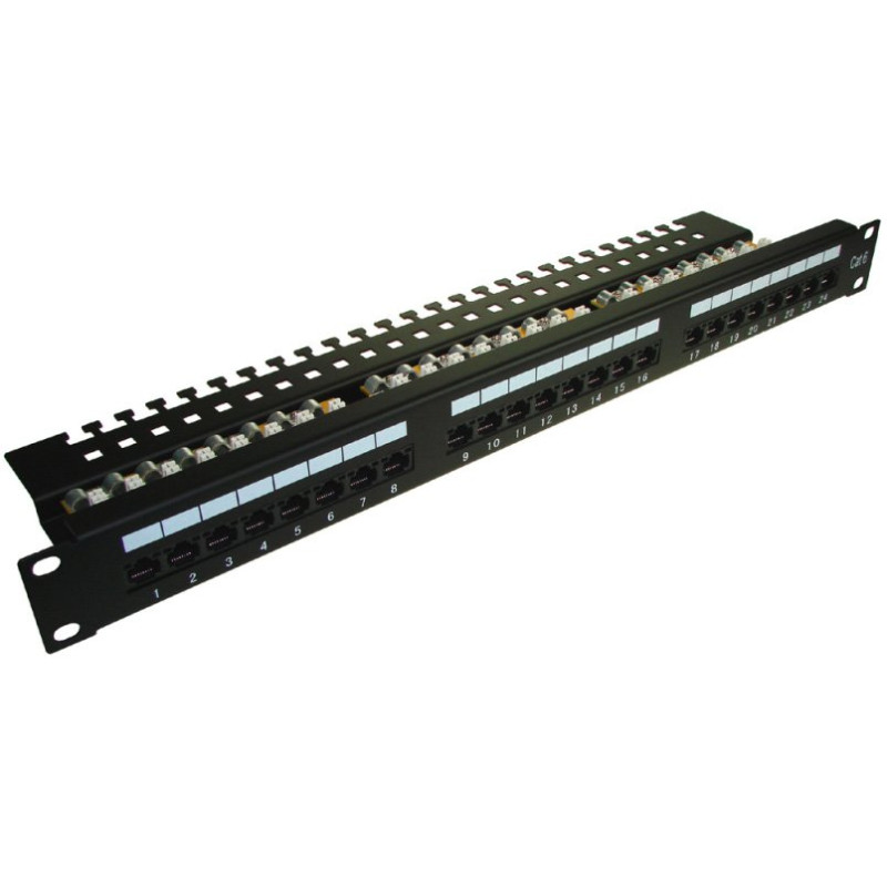 Patch Panel 24-port UTP6 Rack | 19" 1U złącza krone LSA-Podzespoły ...