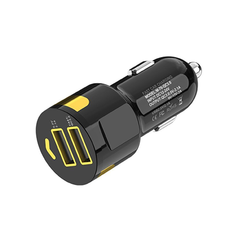 Ładowarka USB x2 sam. QC3.0 USB 5V, wej. 12-24V NEPOWER-Motoryzacja
