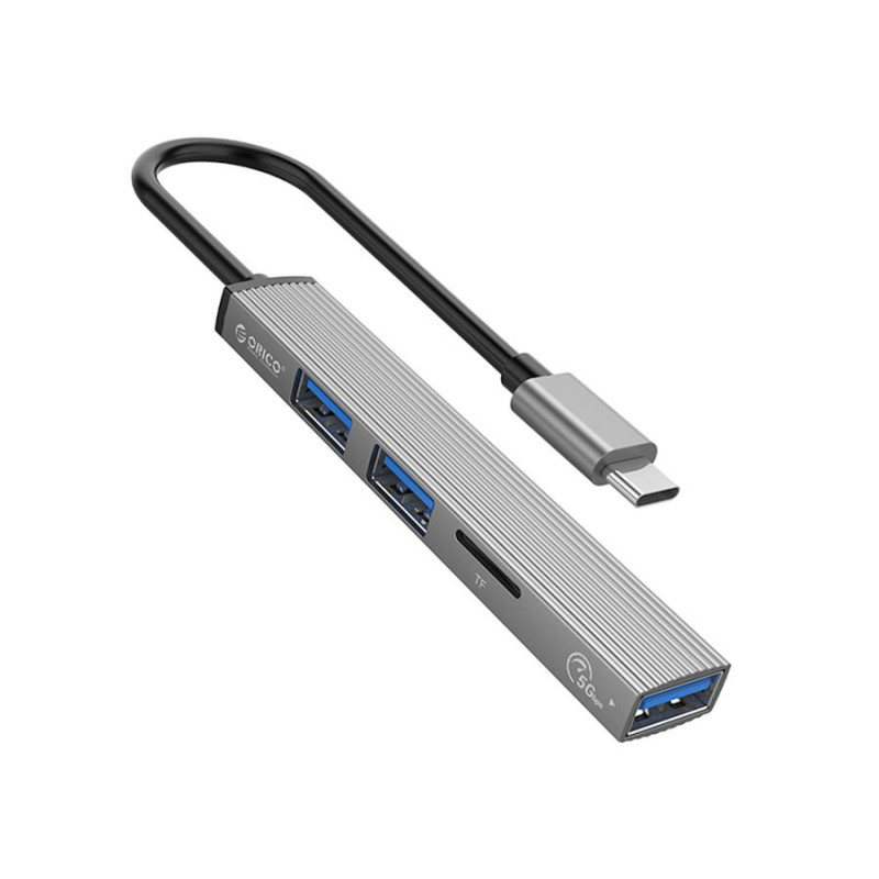 HUB USB-C 3-port. USB-A czytnik microSD ALU Orico-Komputery i Tablety