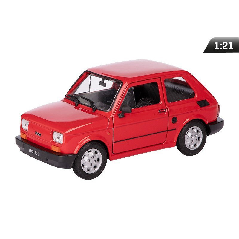 Model FIAT PRL 126p czerwony skala 1:21 mały Fiat maluch-MODELARSTWO ...
