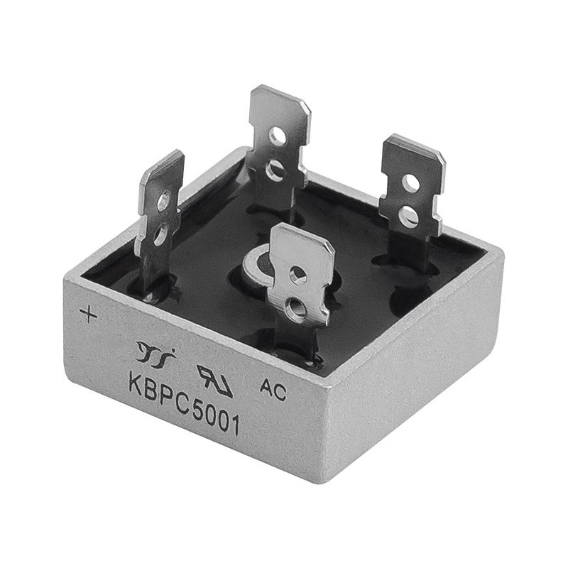 Mostek 50A 100V KBPC5001 konektory-Podzespoły Elektroniczne