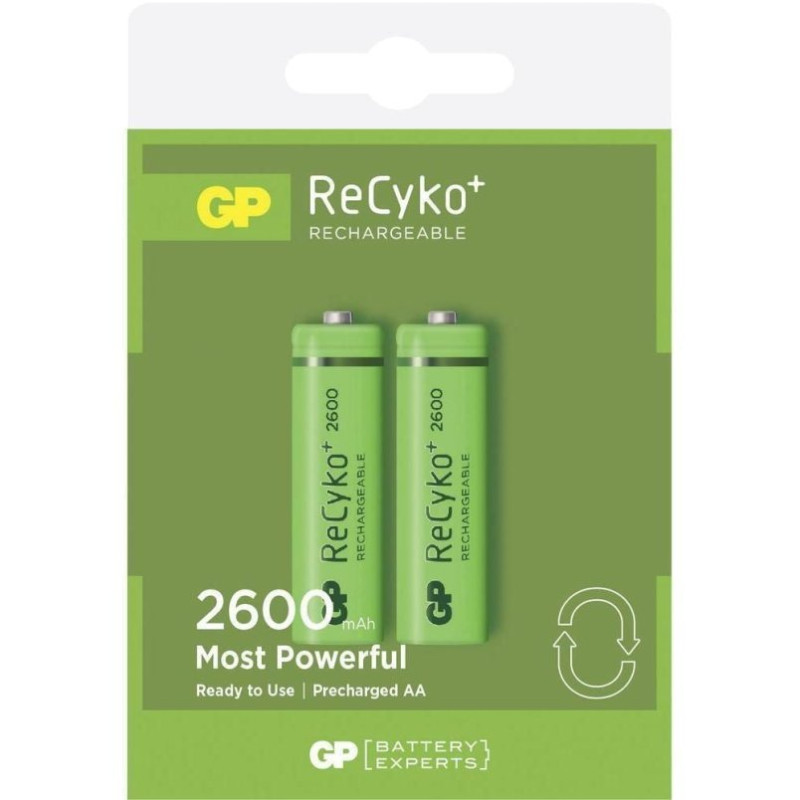 Akum. R6 2600mAh Ni-MH ReCyko+GP R6/2700 Zielone AA-Akumulatory i Ładowarki