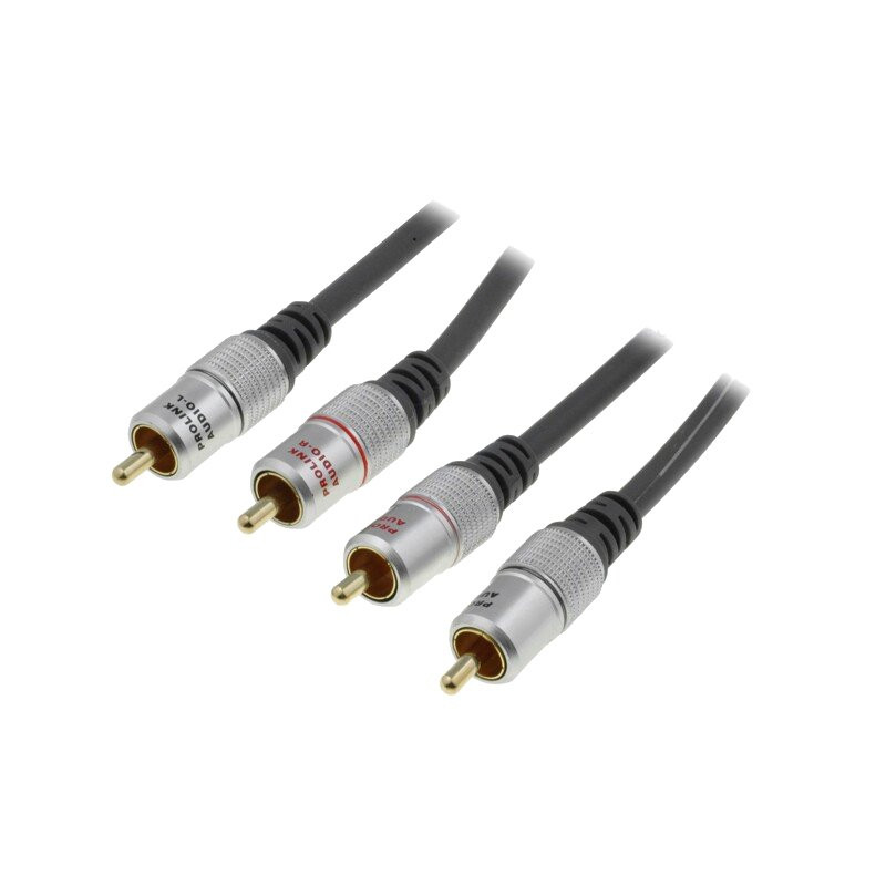 Kabel 2xRCA 0,5m PROLINK-Kable i Przyłącza RTV i PC