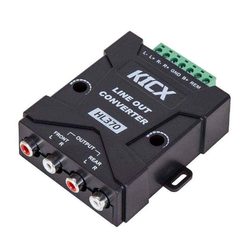 Konwerter poziomu sygnału 4 ch RCA samochodowy HL-370 KICX HI LOW-CAR AUDIO-VIDEO