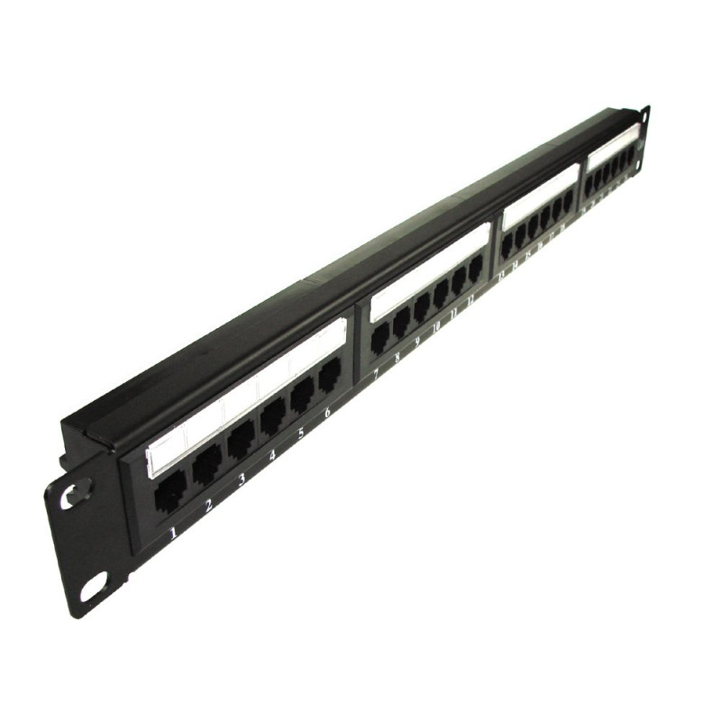 Patch Panel 24-port UTP6 RACK | 19" 1U złącza krone LSA-Podzespoły ...