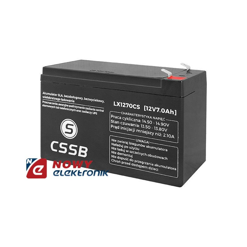 Akumulator 12V-7Ah LX żelowy PS-Akumulatory i Ładowarki