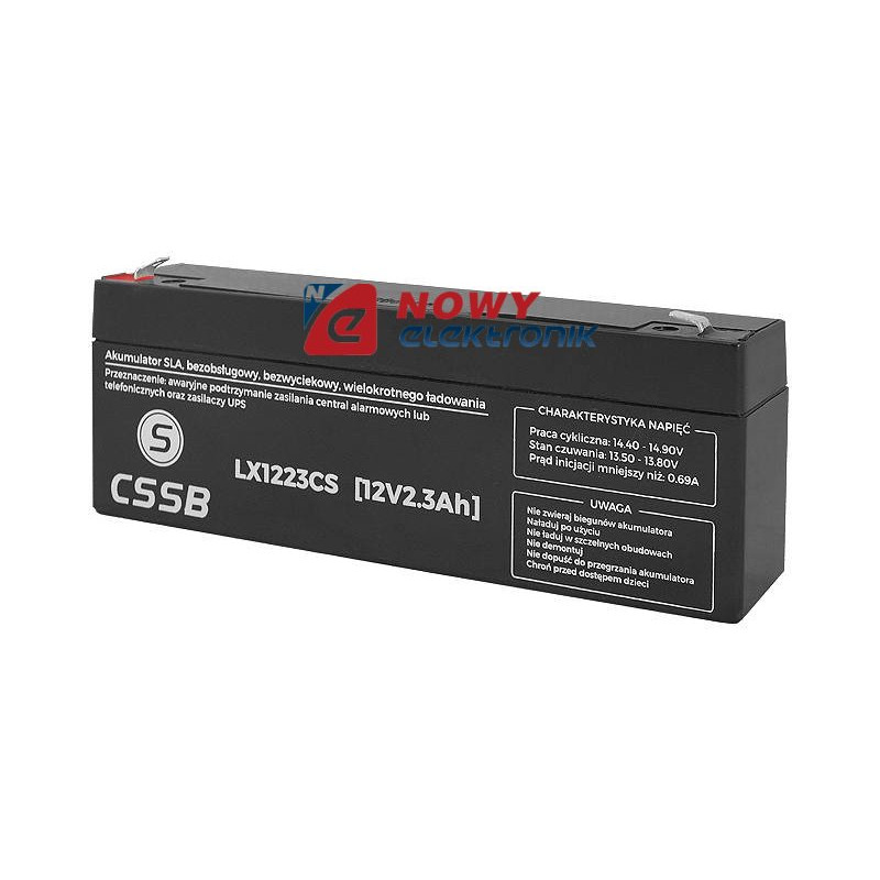 Akumulator 12V-2,2Ah (2,3Ah) LX PS żelowy AGM-Akumulatory i Ładowarki