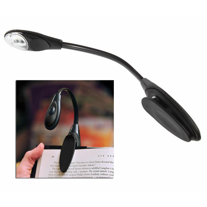 Lampka LED z klipsem ZD20 Czarna-Oświetlenie