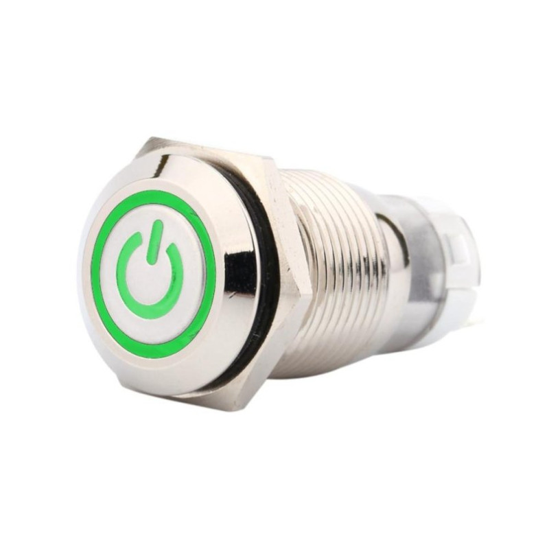 Przełącznik PBW16BPP zielony 2A/250V monostab."POWER"oring-Podzespoły ...