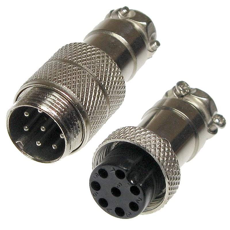 Złącze przem. na kabel 8pin kpl. (wt+gn) mikrofonowe NC/CB-Podzespoły ...