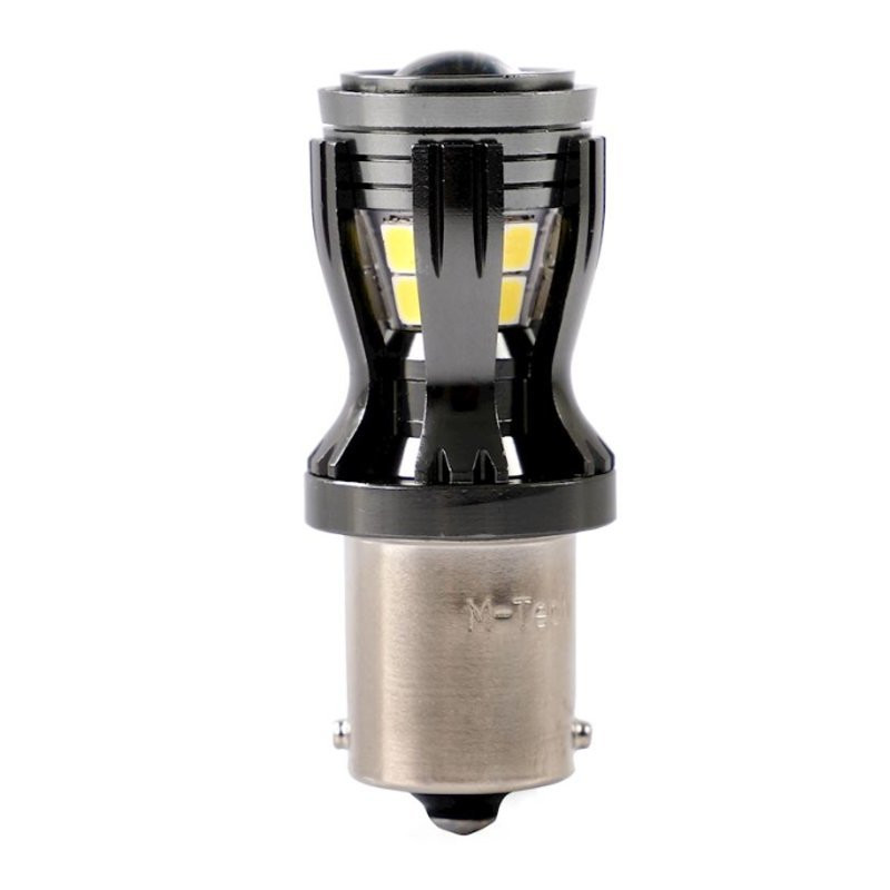 Dioda LED BA15S 14SMD3528 CANBUS P21W biała 1-włóknowa 12-24V-Oświetlenie