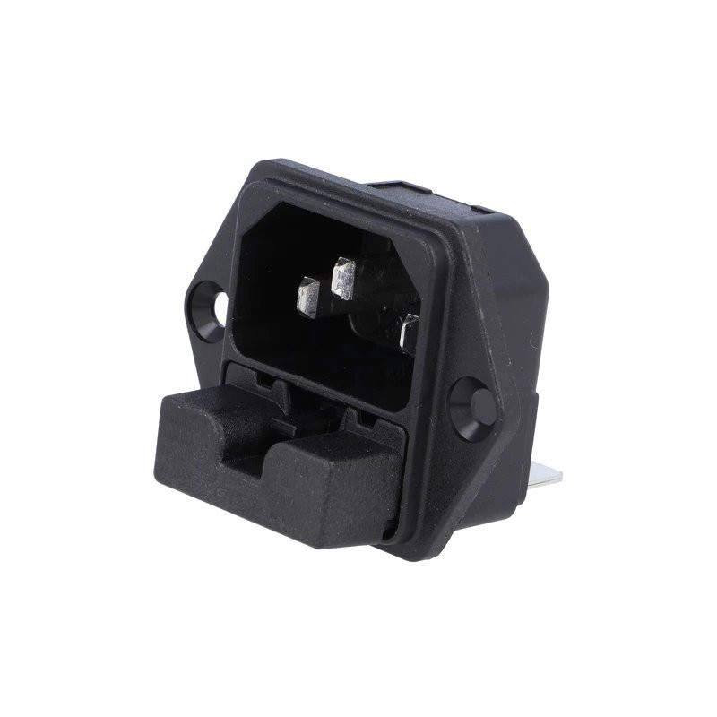 Gniazdo IEC60320 zasil.6220.2300 męskie 10A 250VAC komput. moduł 2 bezp ...